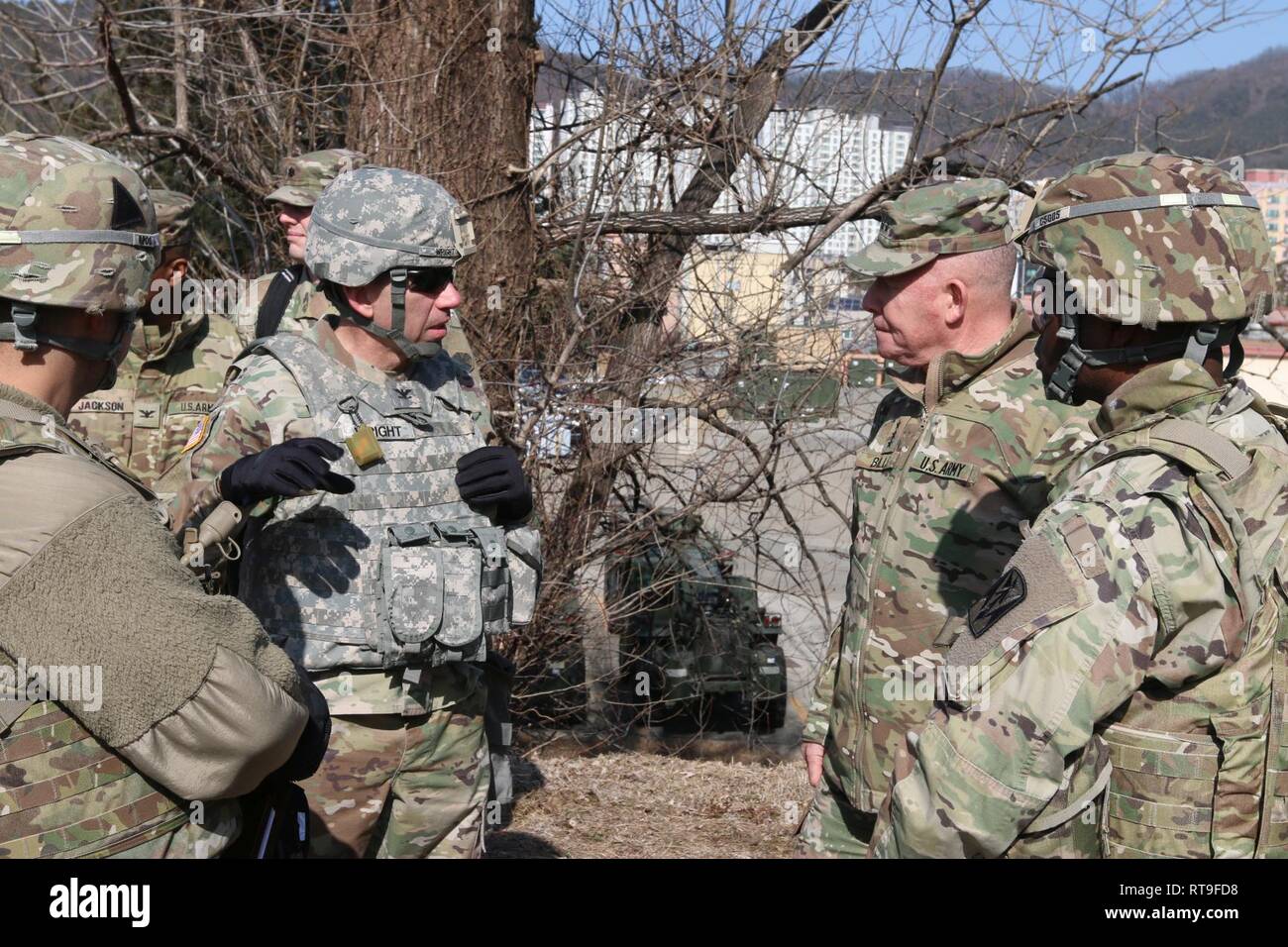 Lt. Gen. Michael A. Bills, Eighth Army commander, checked in on ...