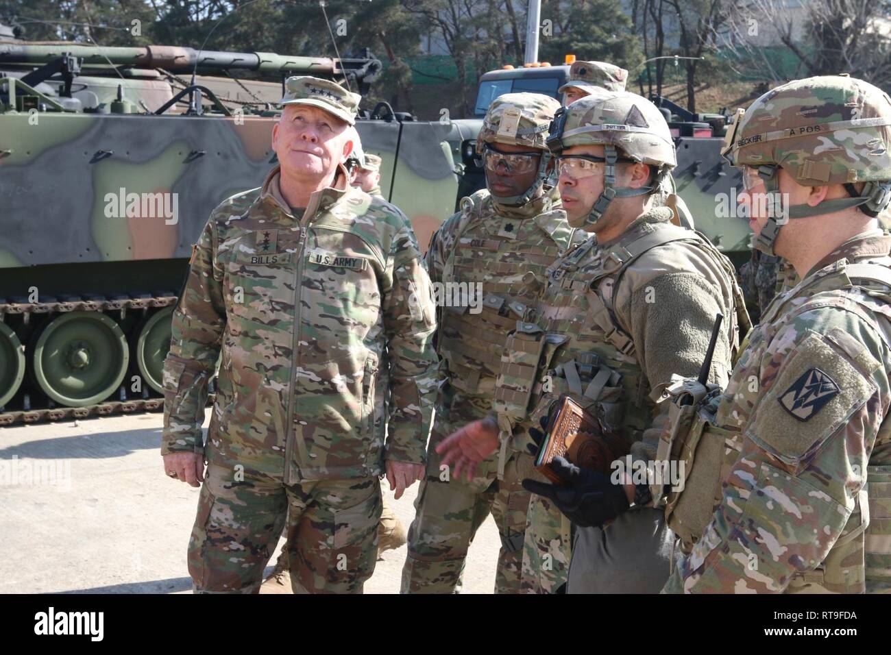 Lt. Gen. Michael A. Bills, Eighth Army commander, checked in on ... Lt. Gen. Michael A. Bills, Eighth Army commander, checked in on ...