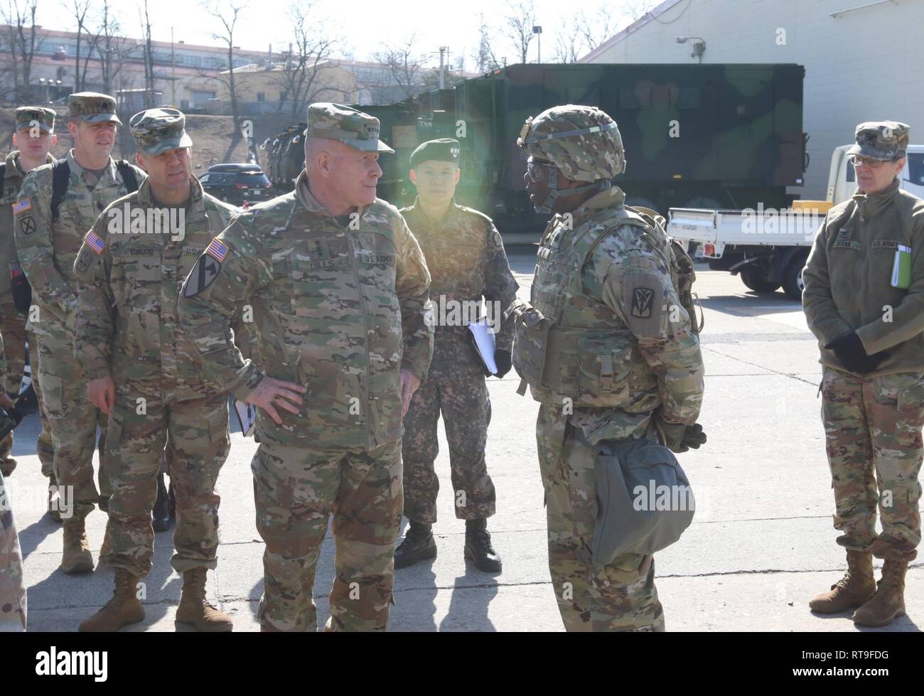 Lt. Gen. Michael A. Bills, Eighth Army commander, checked in on ... Lt. Gen. Michael A. Bills, Eighth Army commander, checked in on ...