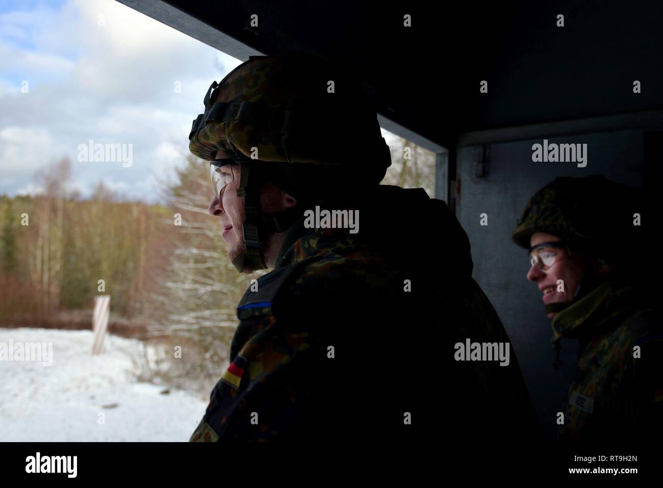 German "Bundeswehr" Soldiers observe participants during a Local Range ...