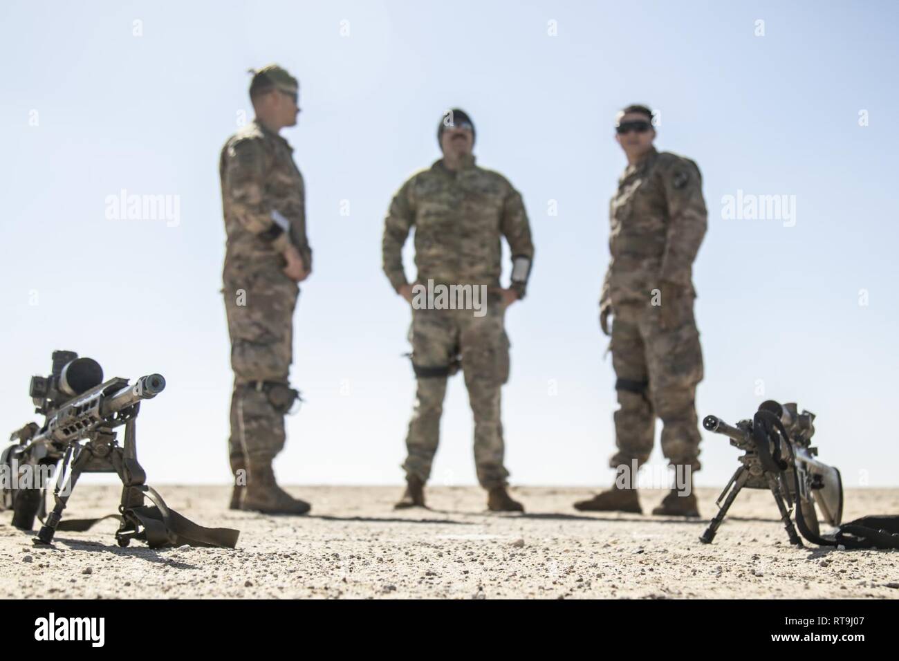 Snipers for the Kansas National Guard’s Headquarters Company, 2nd ...