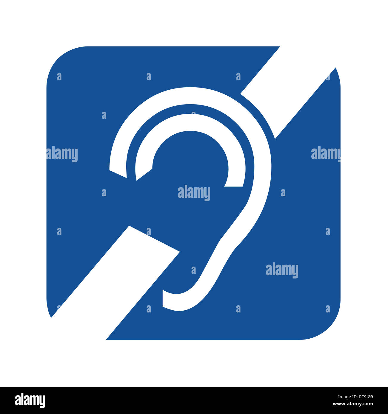 Deafness symbol icon illustration Stock Photo - Alamy