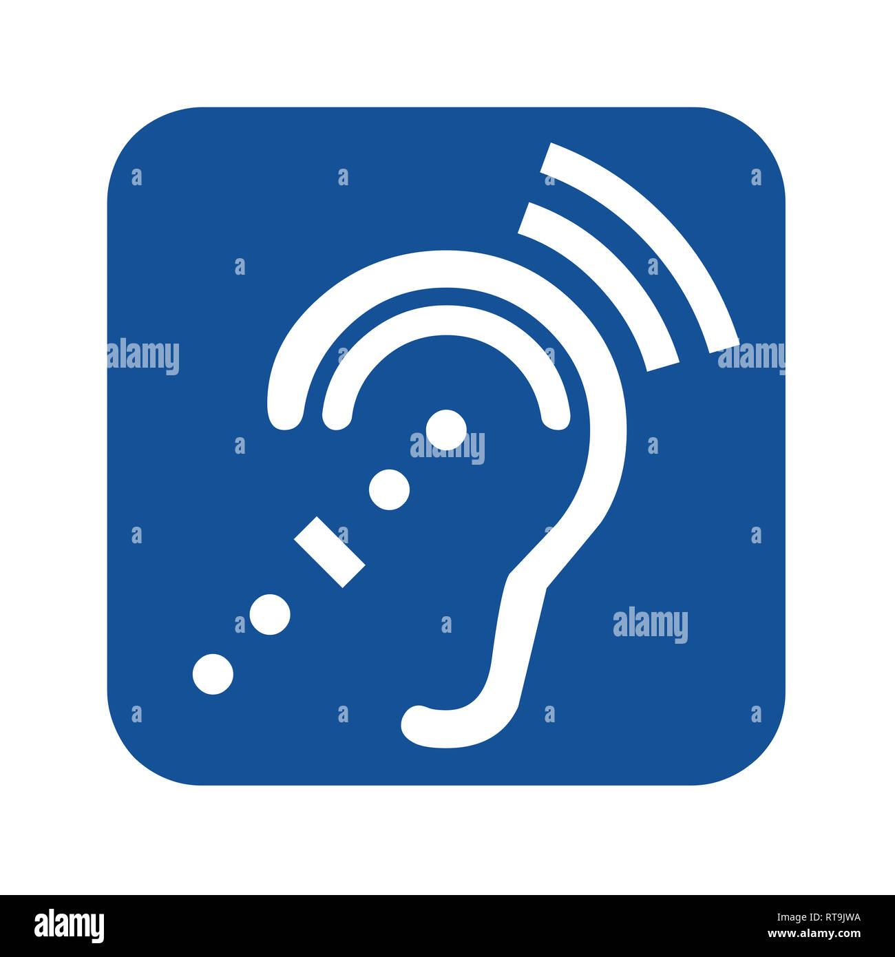 Hard of hearing pictogram Stock Photo - Alamy