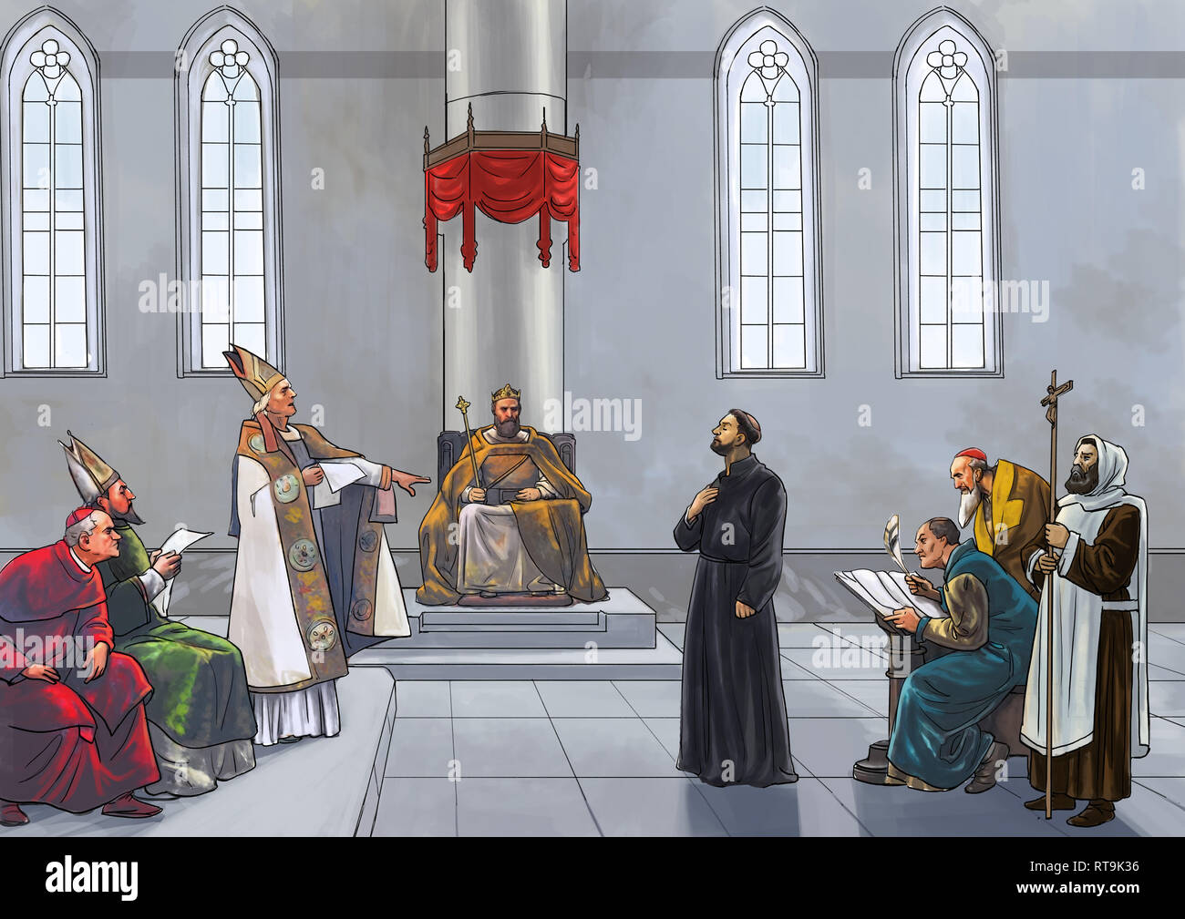 People portraits in historical scene Stock Photo - Alamy