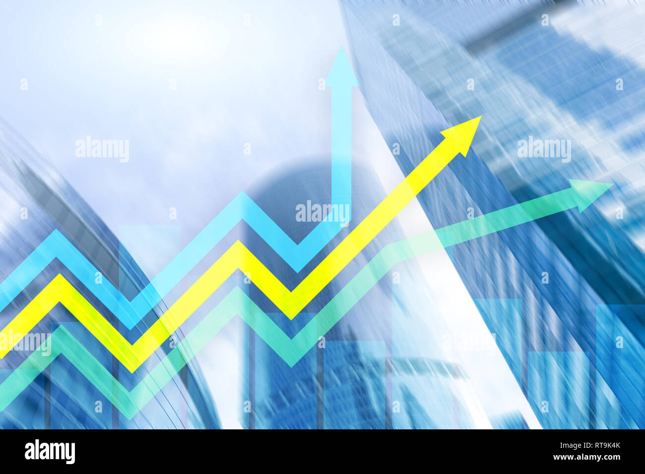 Financial growth arrows graph. Investment and trading concept Stock ...