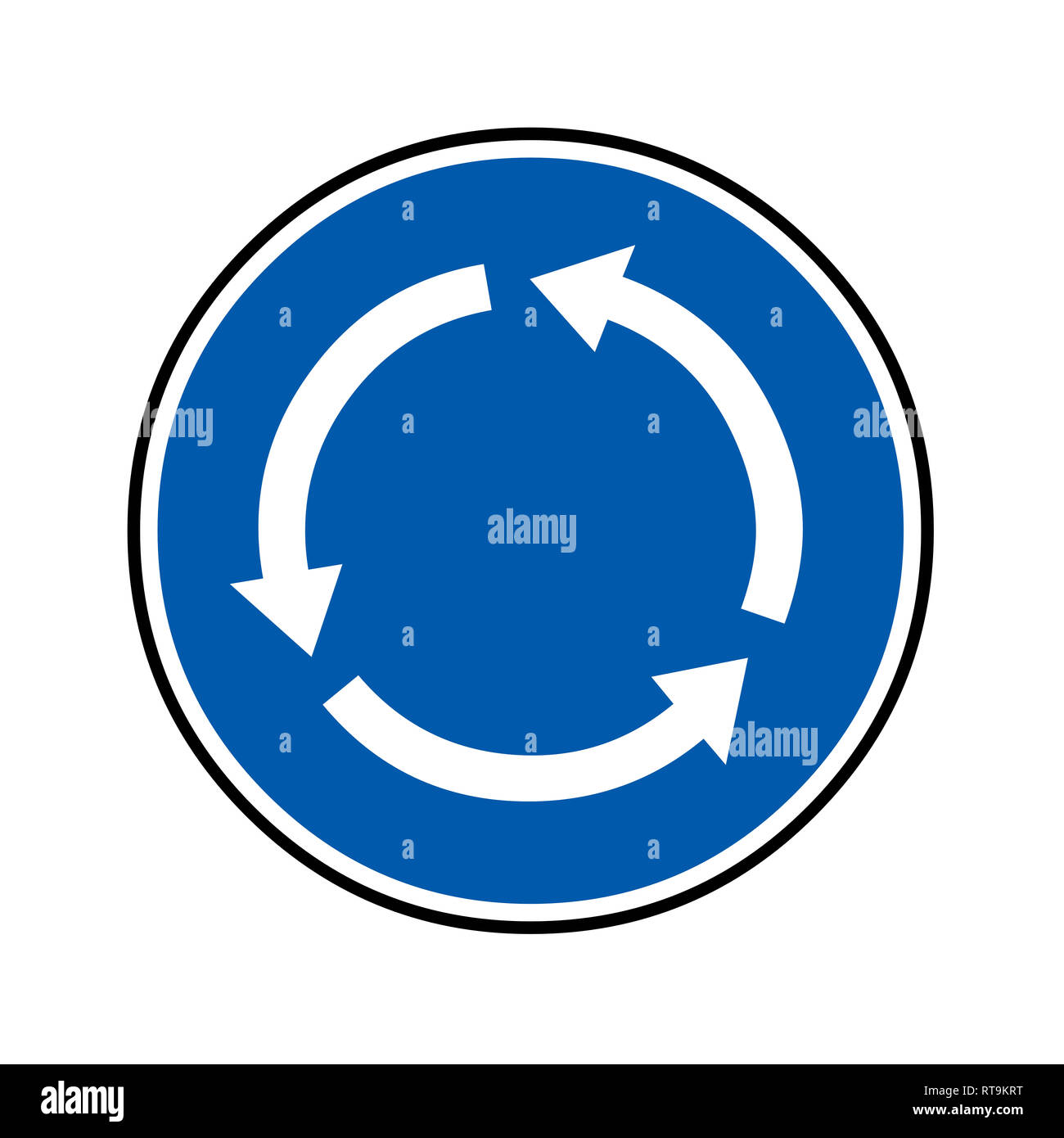 Sign for roundabout Cut Out Stock Images & Pictures - Alamy