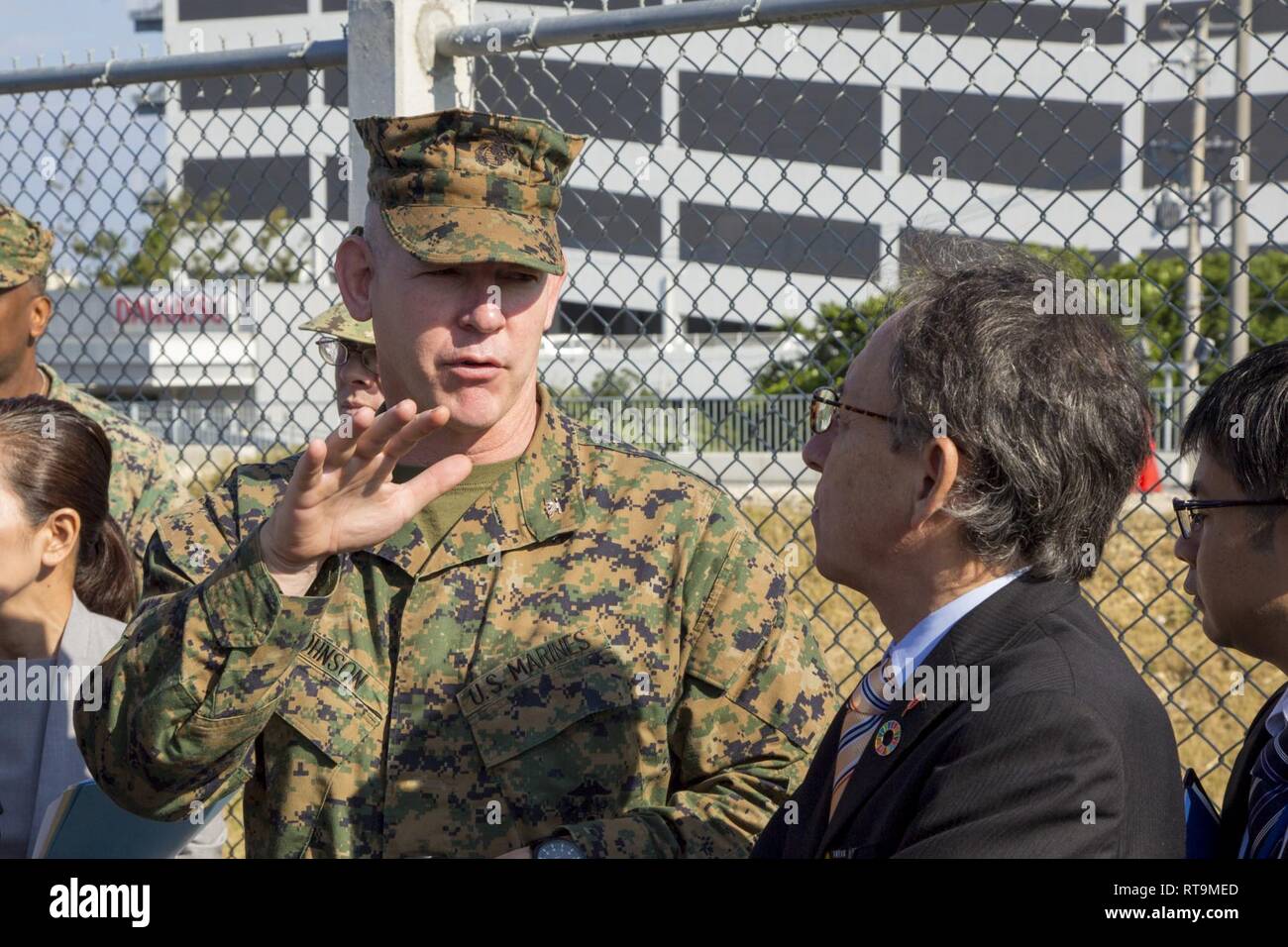 U. S. Marine Corps Col. Scott Johnson, the camp commander of Camp ...
