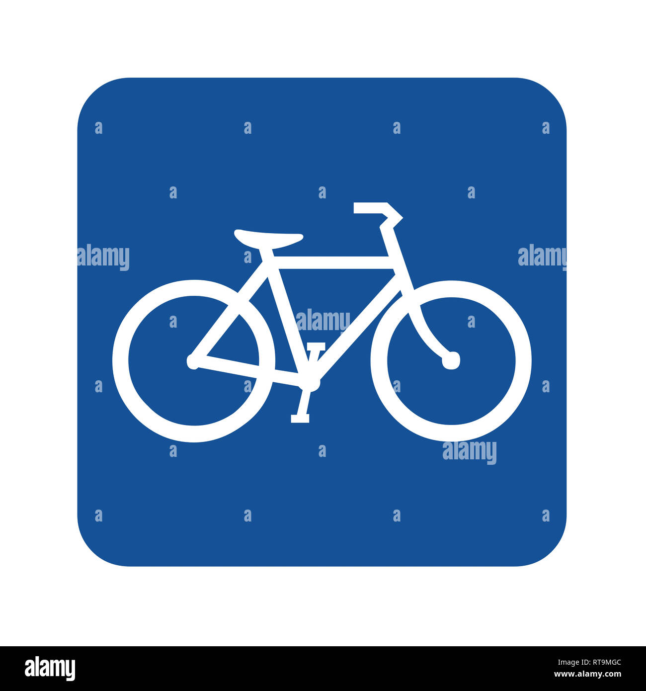 Bike route sign illustration Stock Photo - Alamy