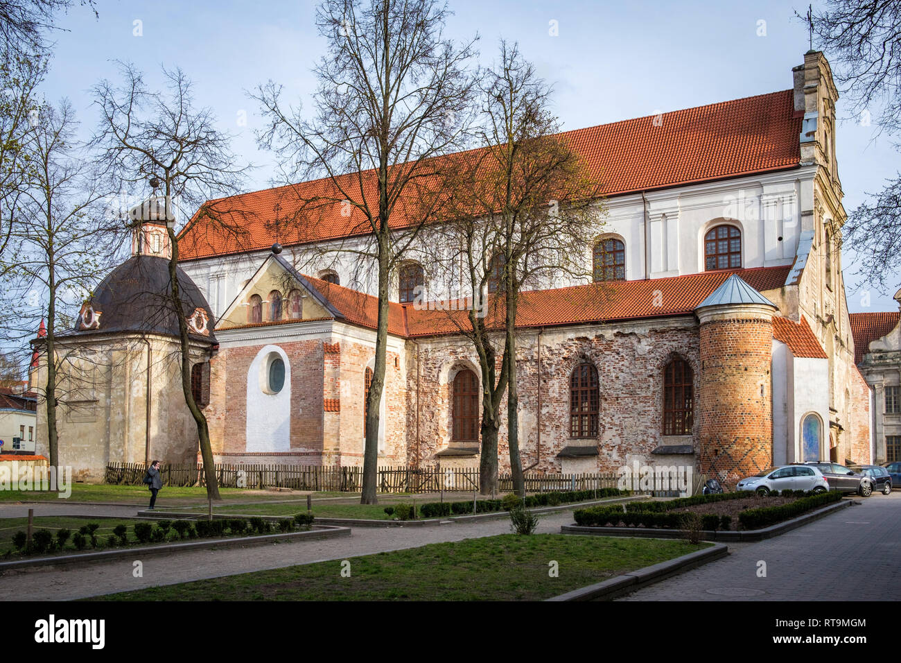 Lithuania, Vilnius. The Franciscan Church, one of the city’s oldest ...