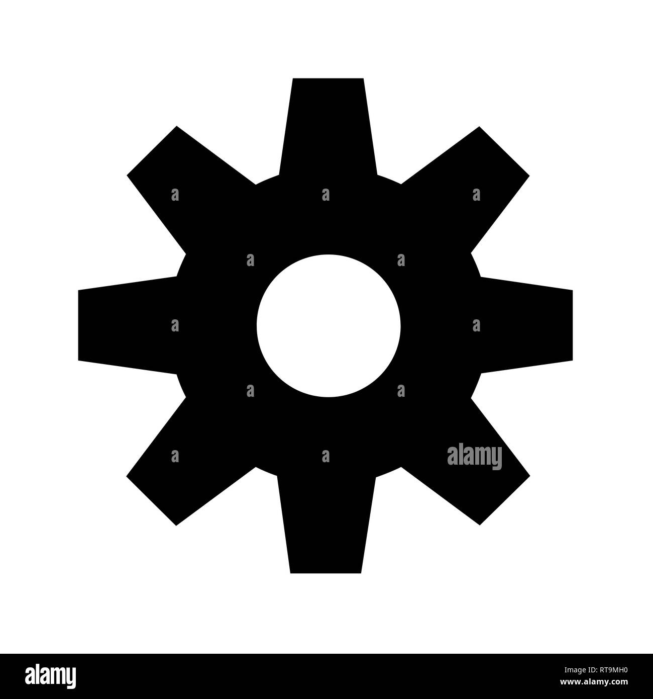 Gear symbol icon illustration Stock Photo - Alamy