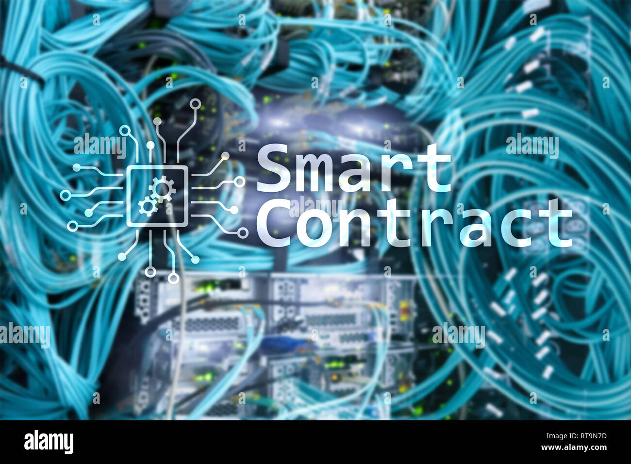 Smart contract, blockchain technology in modern business Stock Photo ...
