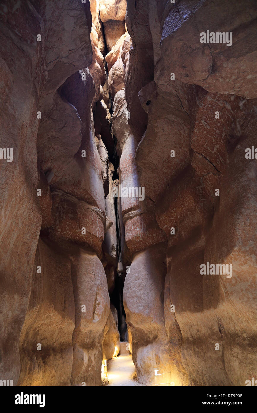 Inside Al Qara Caves in Saudi Arabia Stock Photo - Alamy