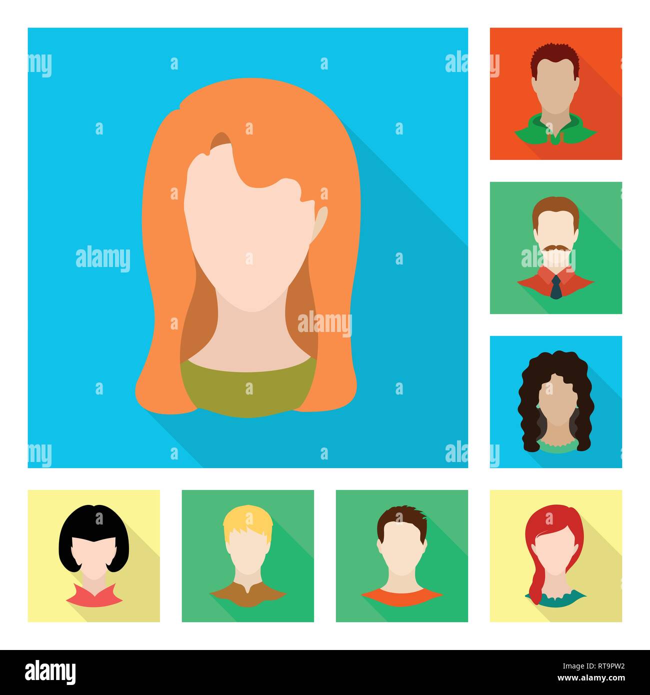 Vector design of avatar and dummy icon. Set of avatar and figure stock ...