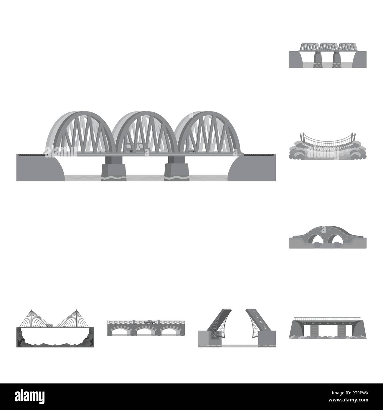 Vector illustration of design and construct sign. Collection of design ...