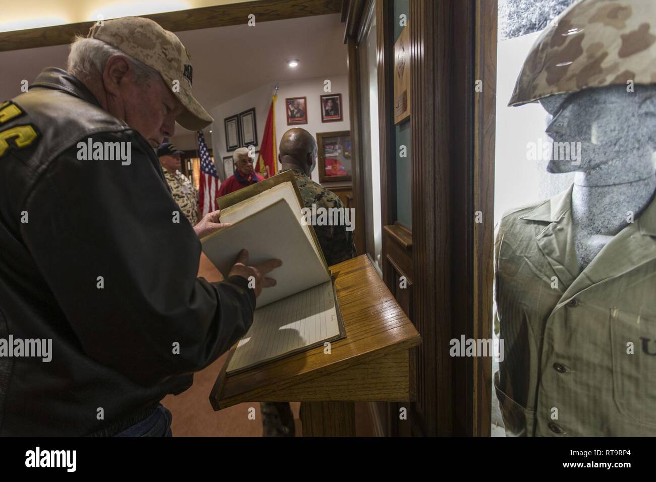 A U.S. Marine Corps veteran with 1st Marine Division (MARDIV), looks ...