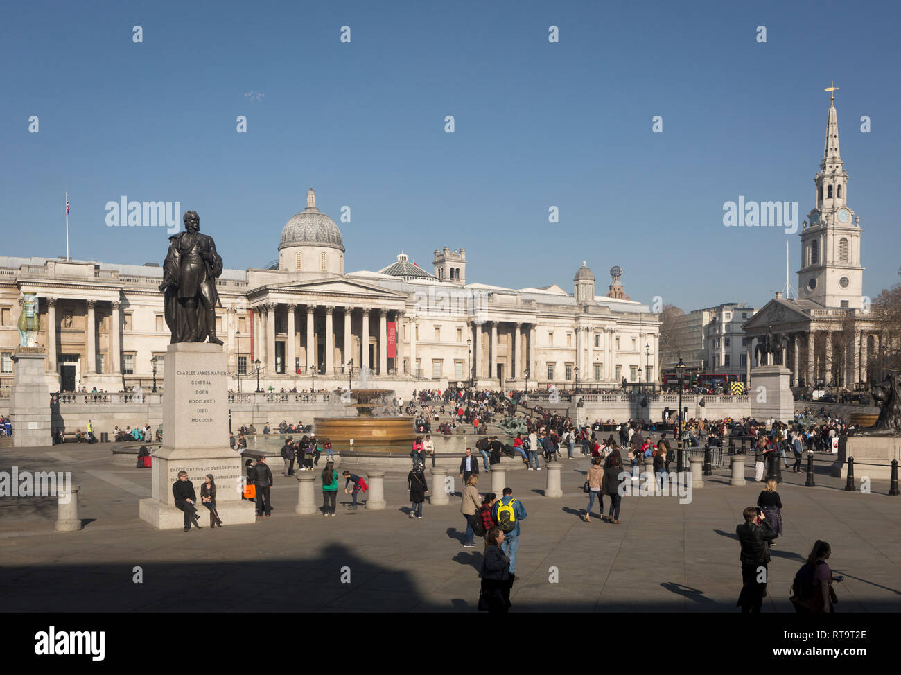 General view of trafalgar square in london hi-res stock photography and ...