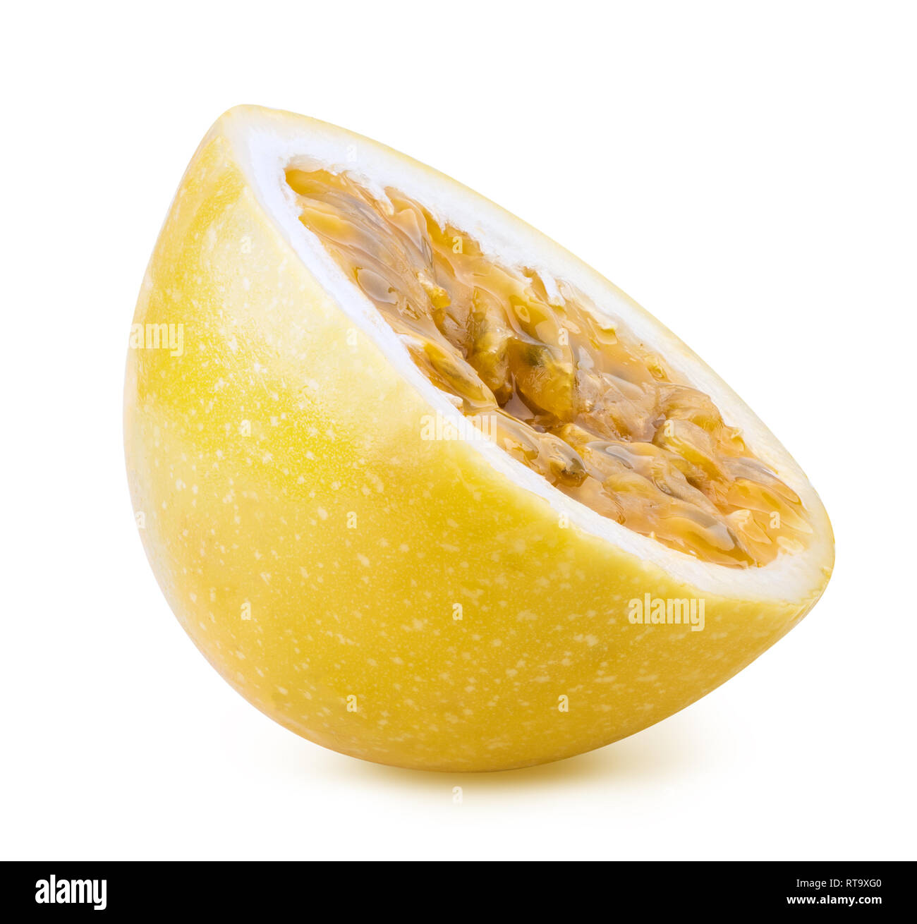 Yellow passion fruit isolated on white background. Clipping path Stock ...