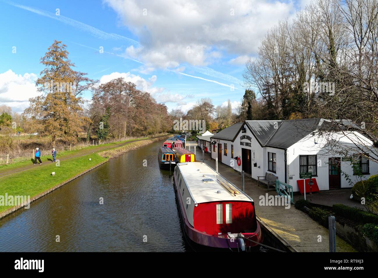 The River Wey navigation at Godalming Surrey England UK Stock Photo - Alamy
