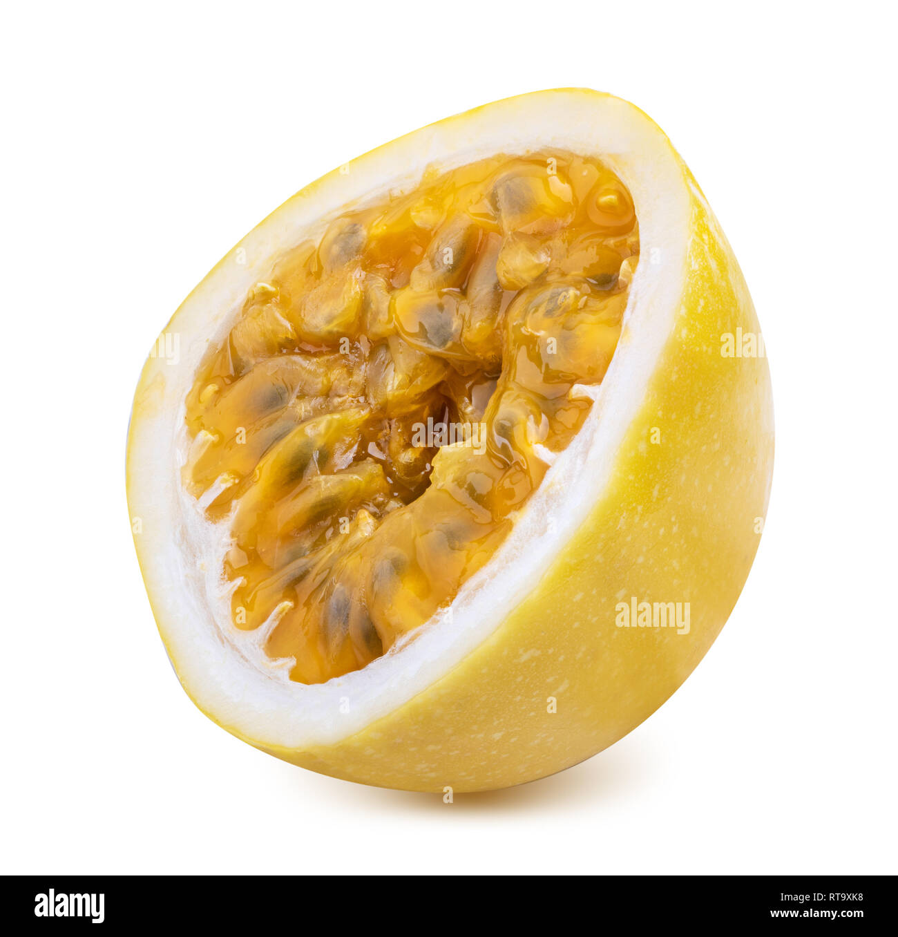 Yellow passion fruit isolated on white background. Clipping path Stock ...
