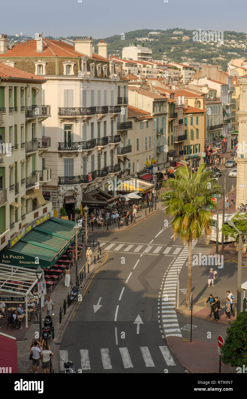 CANNES FRANCE SEP 2018 street in Cannes city, Provence, France Stock ...