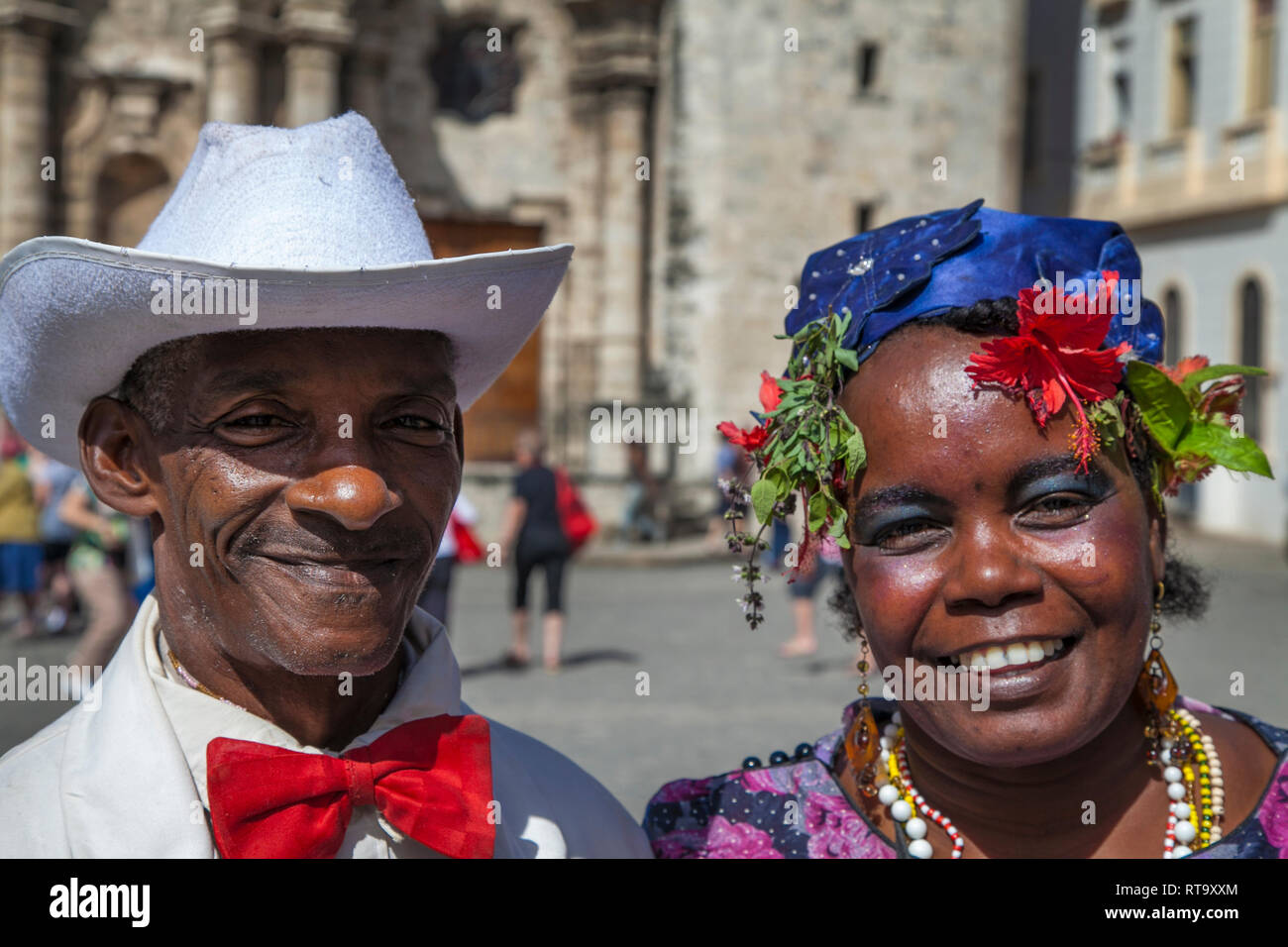 Havana, Cuba - 24 January 2013: Portraits of cuban people in ...