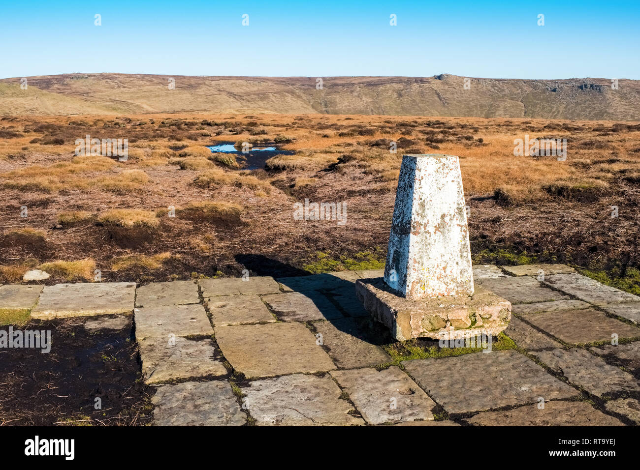 Kinder scout trig point hi-res stock photography and images - Alamy