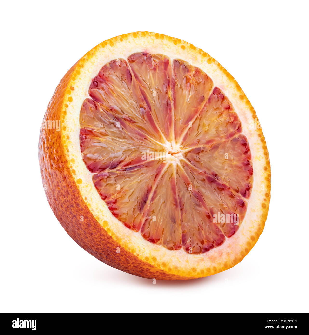 Sicilian bloody orange isolated on white background. Clipping path ...