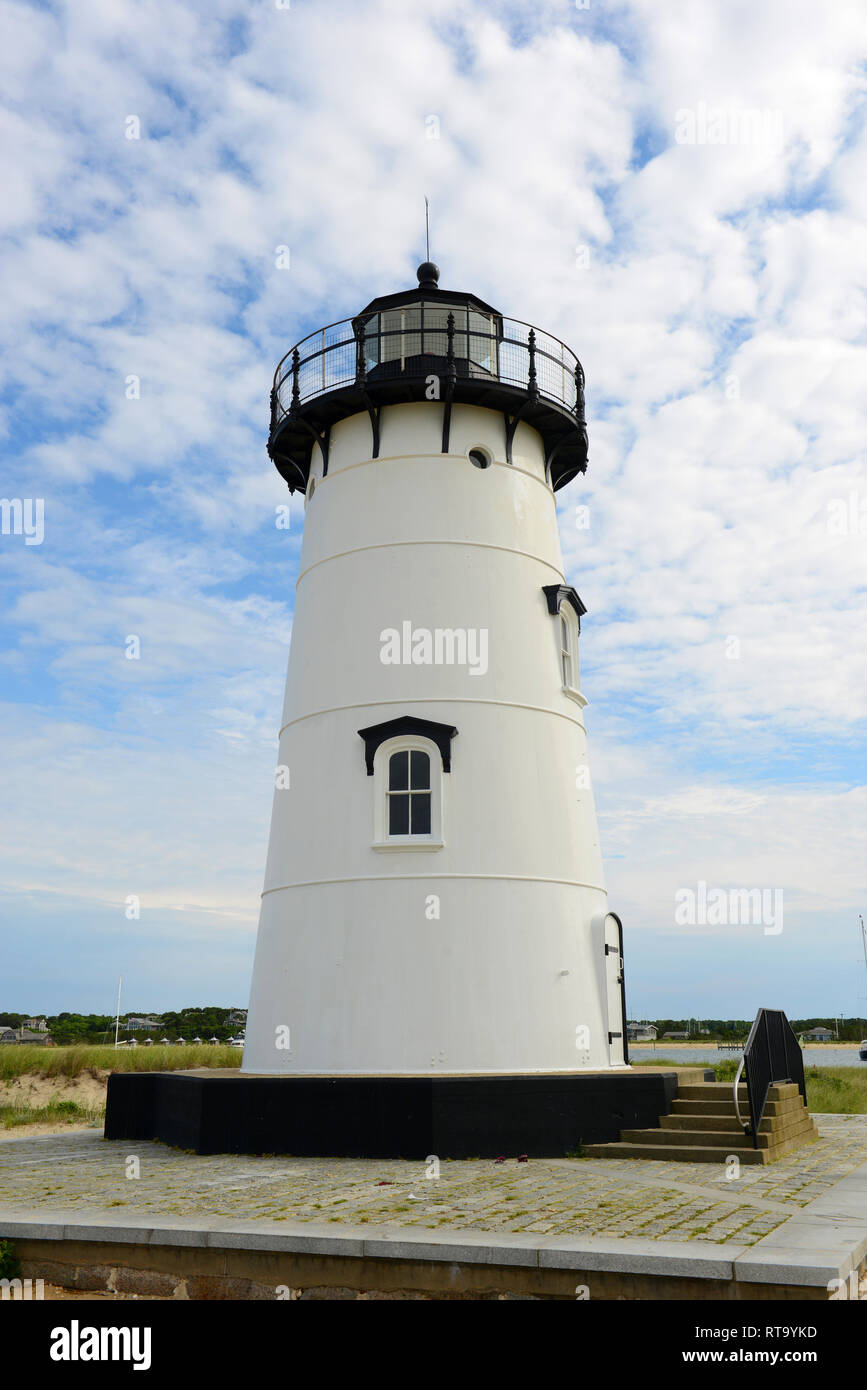 Edgartown Harbor Lighthouse at the entrance into Edgartown Harbor and ...
