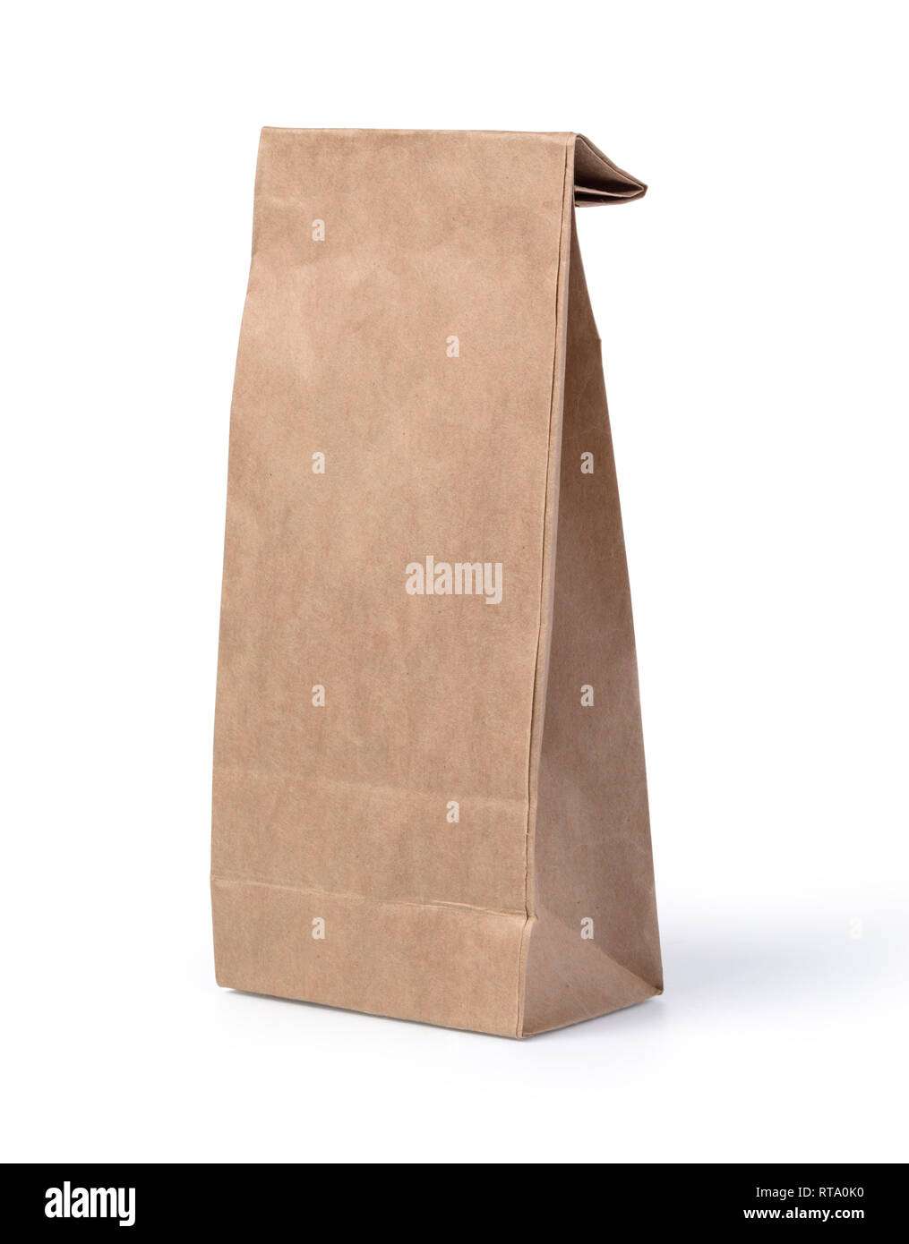 Brown paper bag isolated on white background with clipping path Stock ...