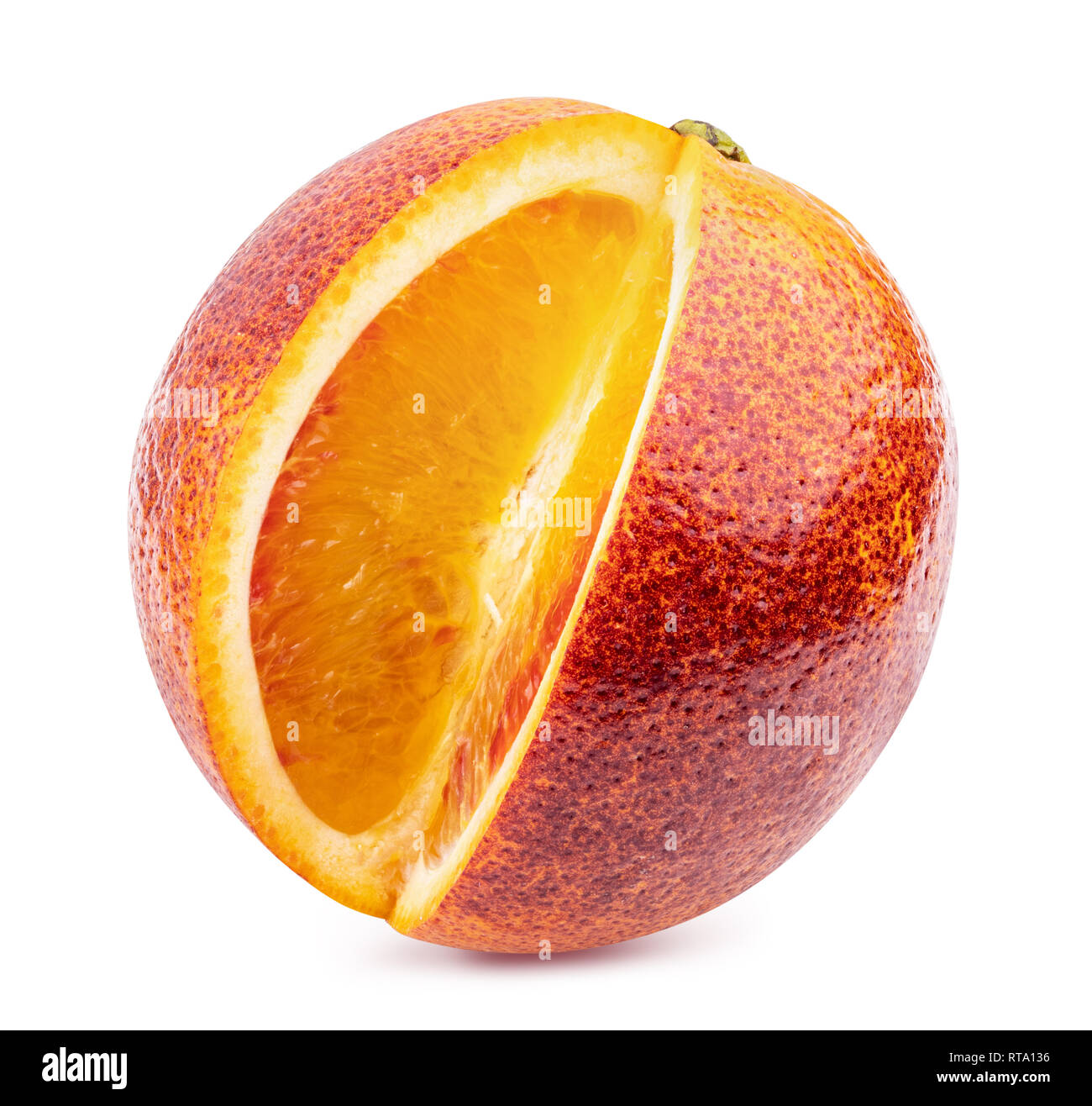 Sicilian bloody orange isolated on white background. Clipping path ...
