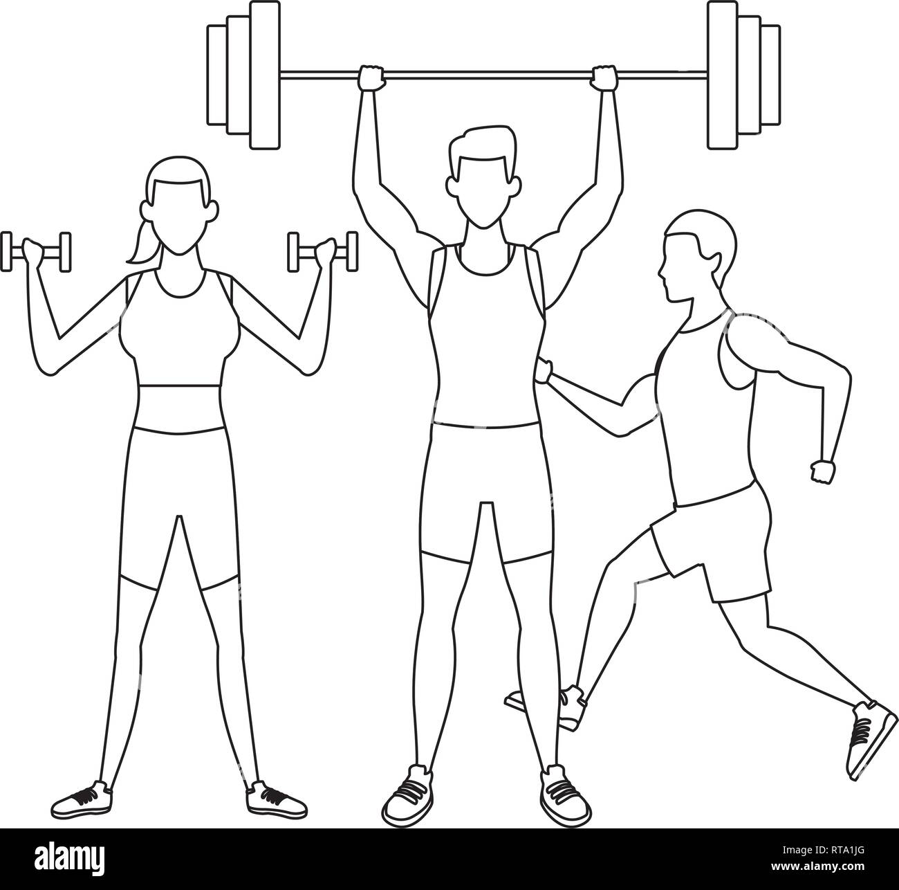 group of people working out Stock Vector Image & Art - Alamy