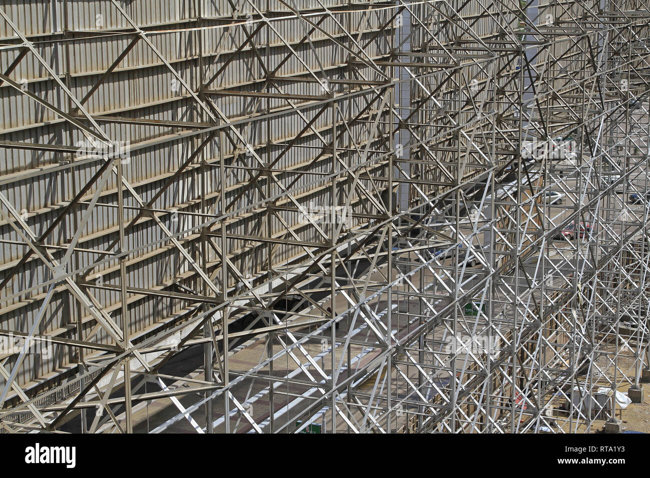 Back of Big Billboard Support Structure in Cairo Stock Photo - Alamy