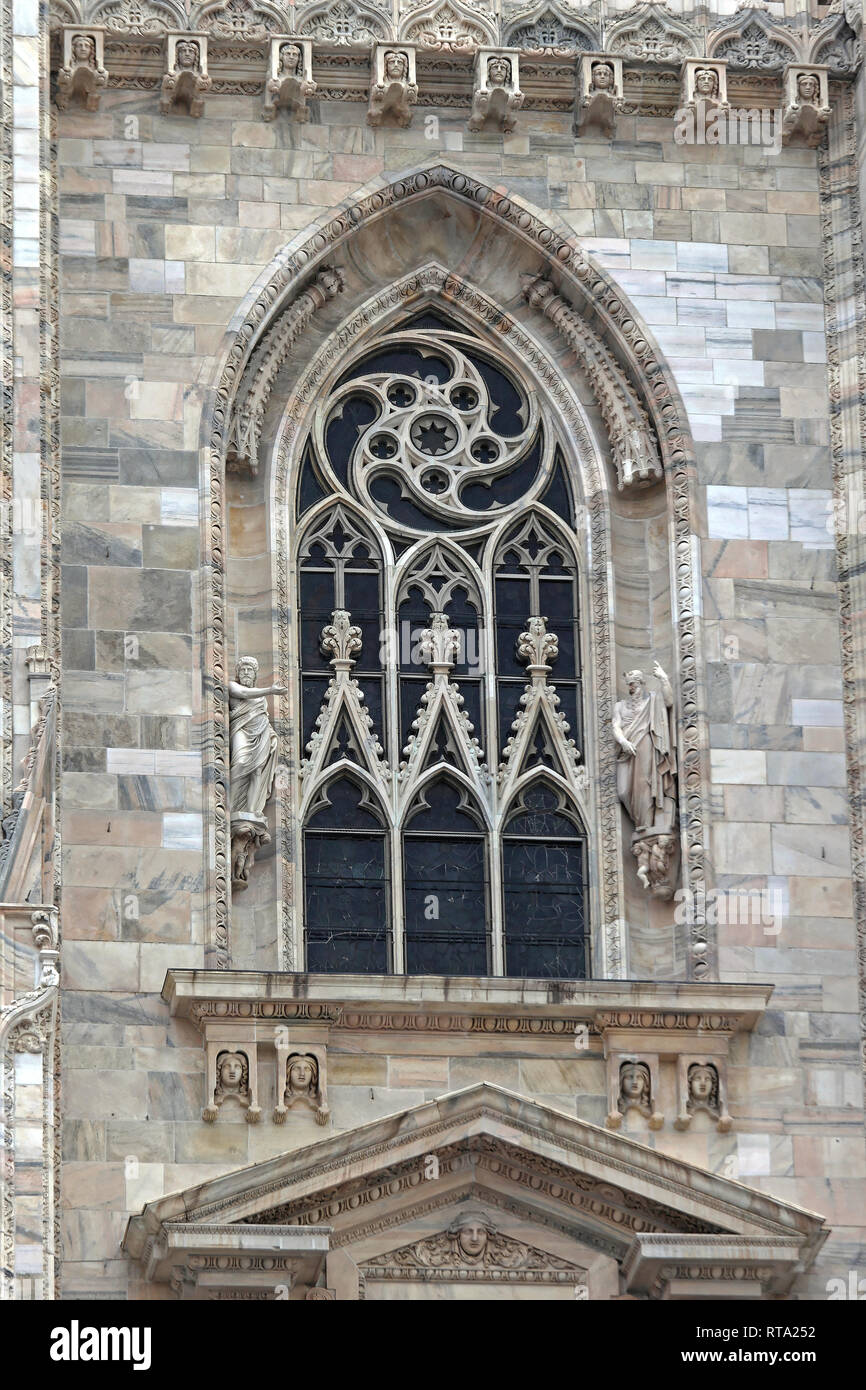 Milan cathedral exterior windows hi-res stock photography and images ...