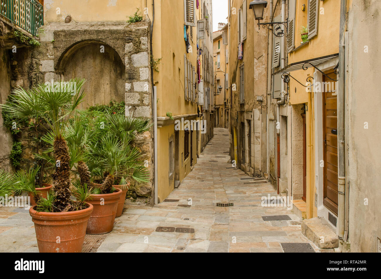 GRASSE FRANCE SEP 2018 a street in Grasse city Provence France Stock ...