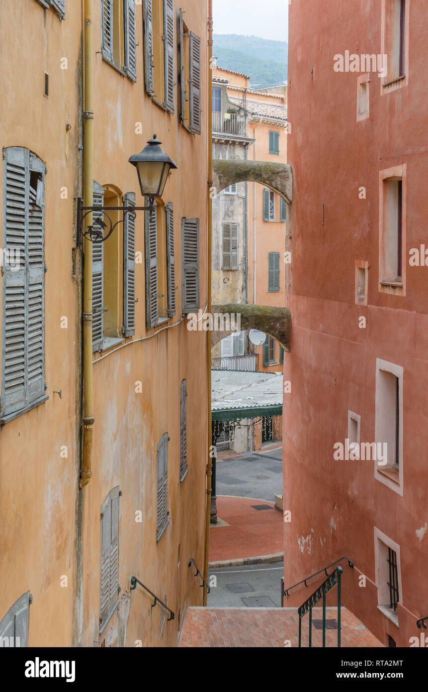 GRASSE FRANCE SEP 2018 a street in Grasse city Provence France Stock ...