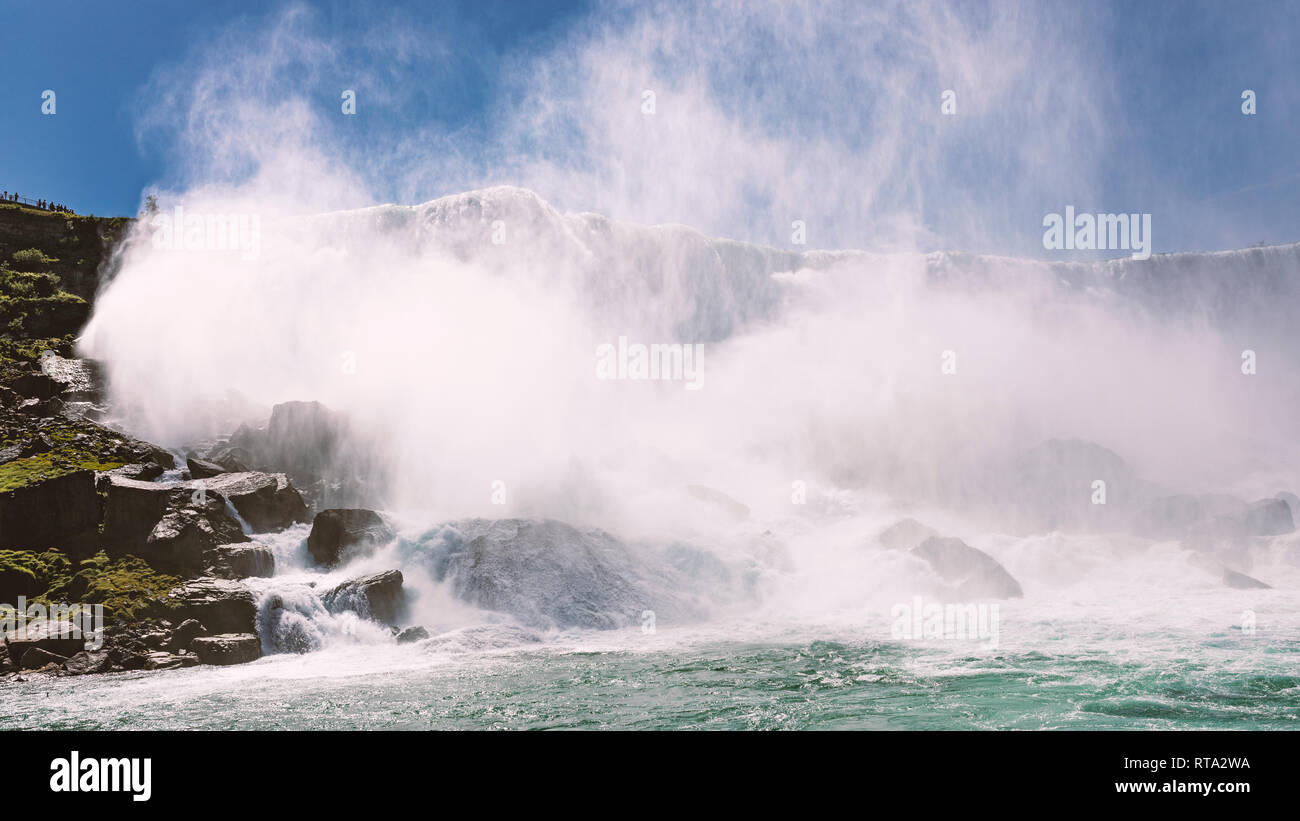 Niagara Falls fury, the American Fall in summer Stock Photo - Alamy