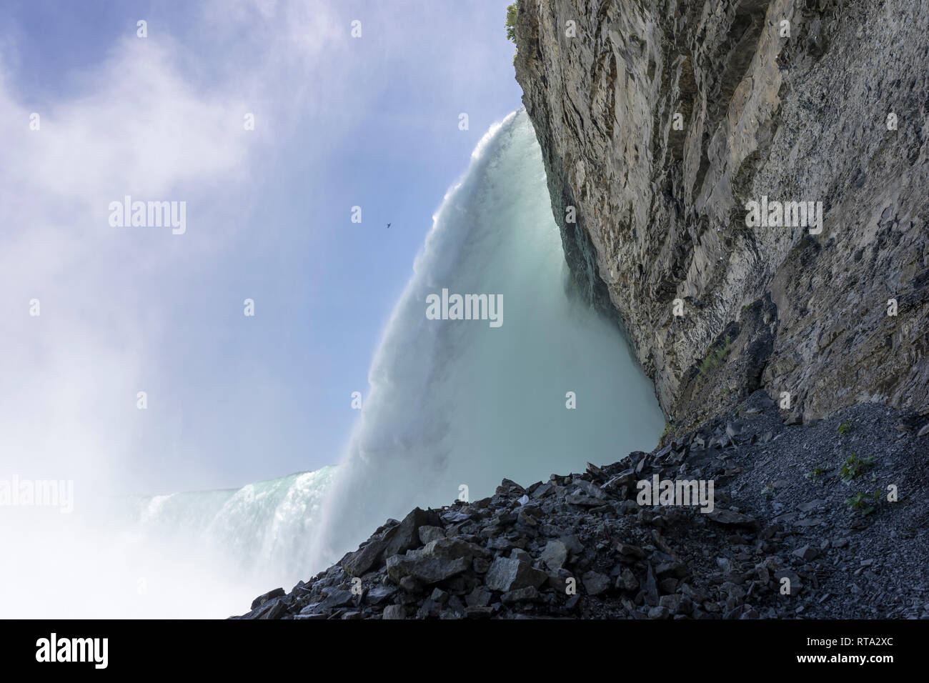 Edge of Horseshoe waterfall from Canadian side of Niagara Falls Stock ...
