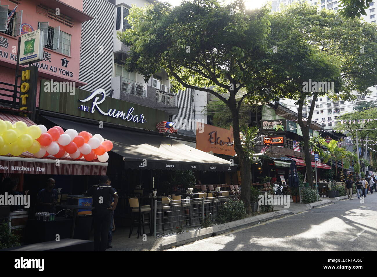 pub street at Changkat Bukit Bintang, Kuala Lumpur, Malaysia Stock ...