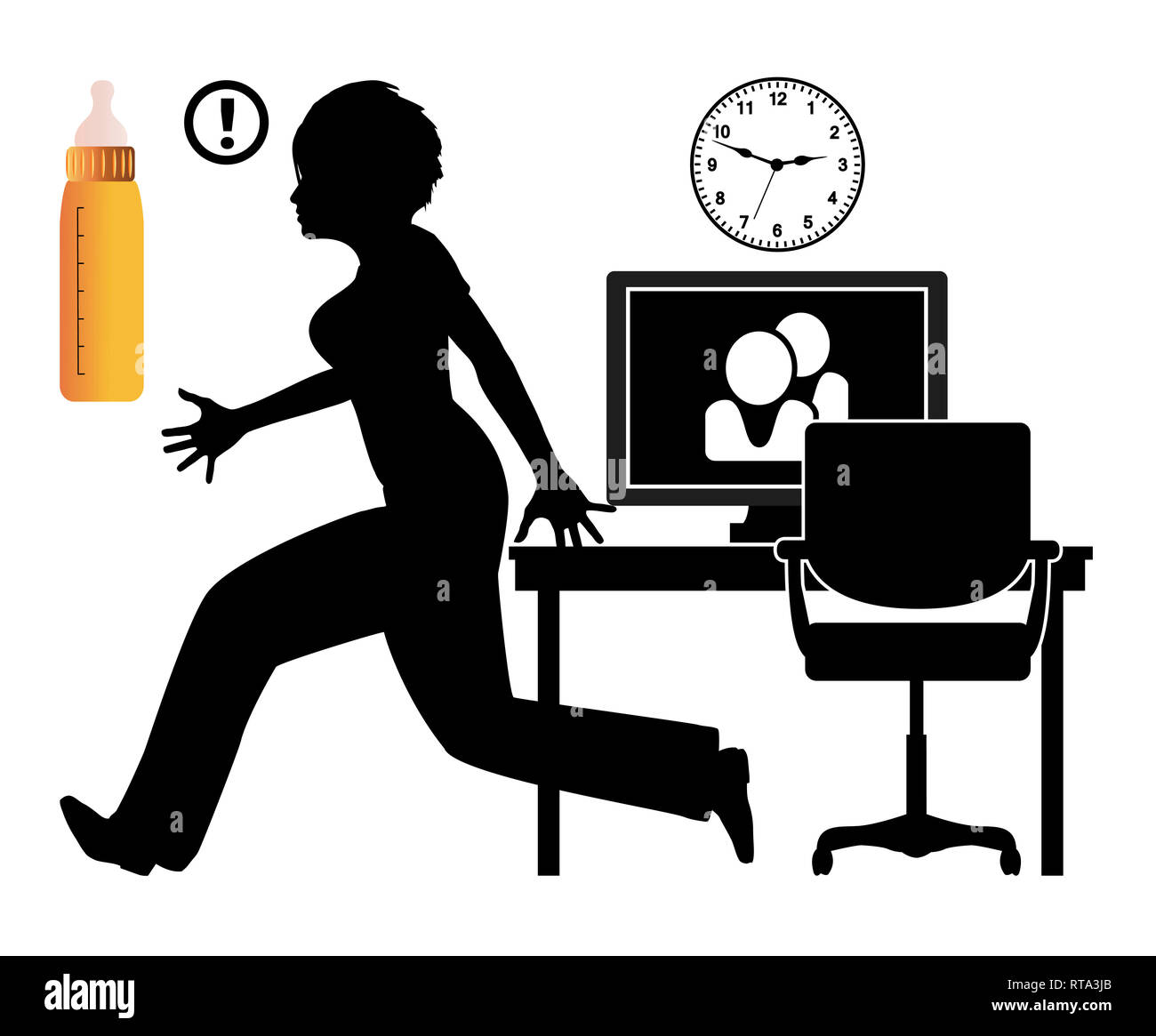 The double burden of mother who is responsible for the newborn and the ...