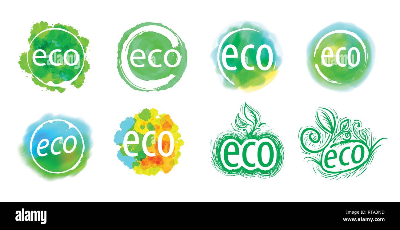 Abstract eco sign. Vector illustration of the icon Stock Vector Image ...