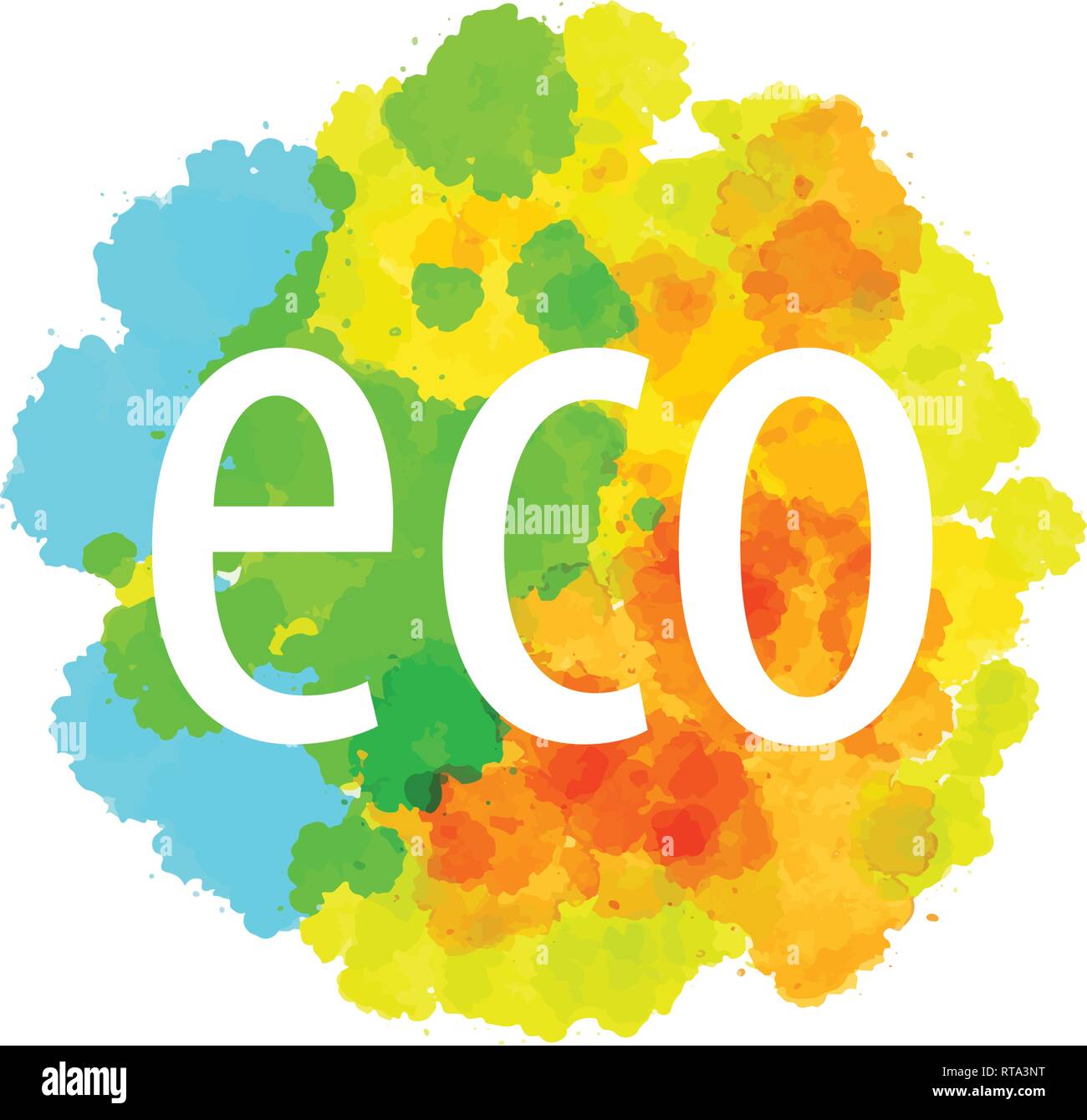 Abstract eco sign. Vector illustration of the icon Stock Vector Image ...