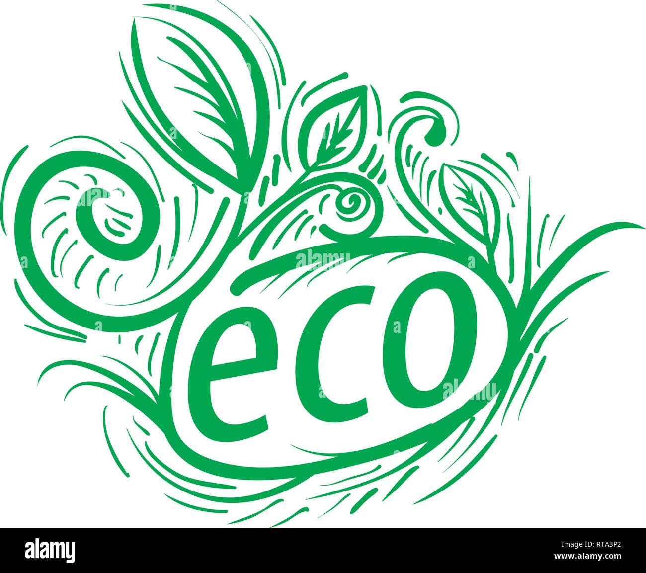 Abstract eco sign. Vector illustration of the icon Stock Vector Image ...