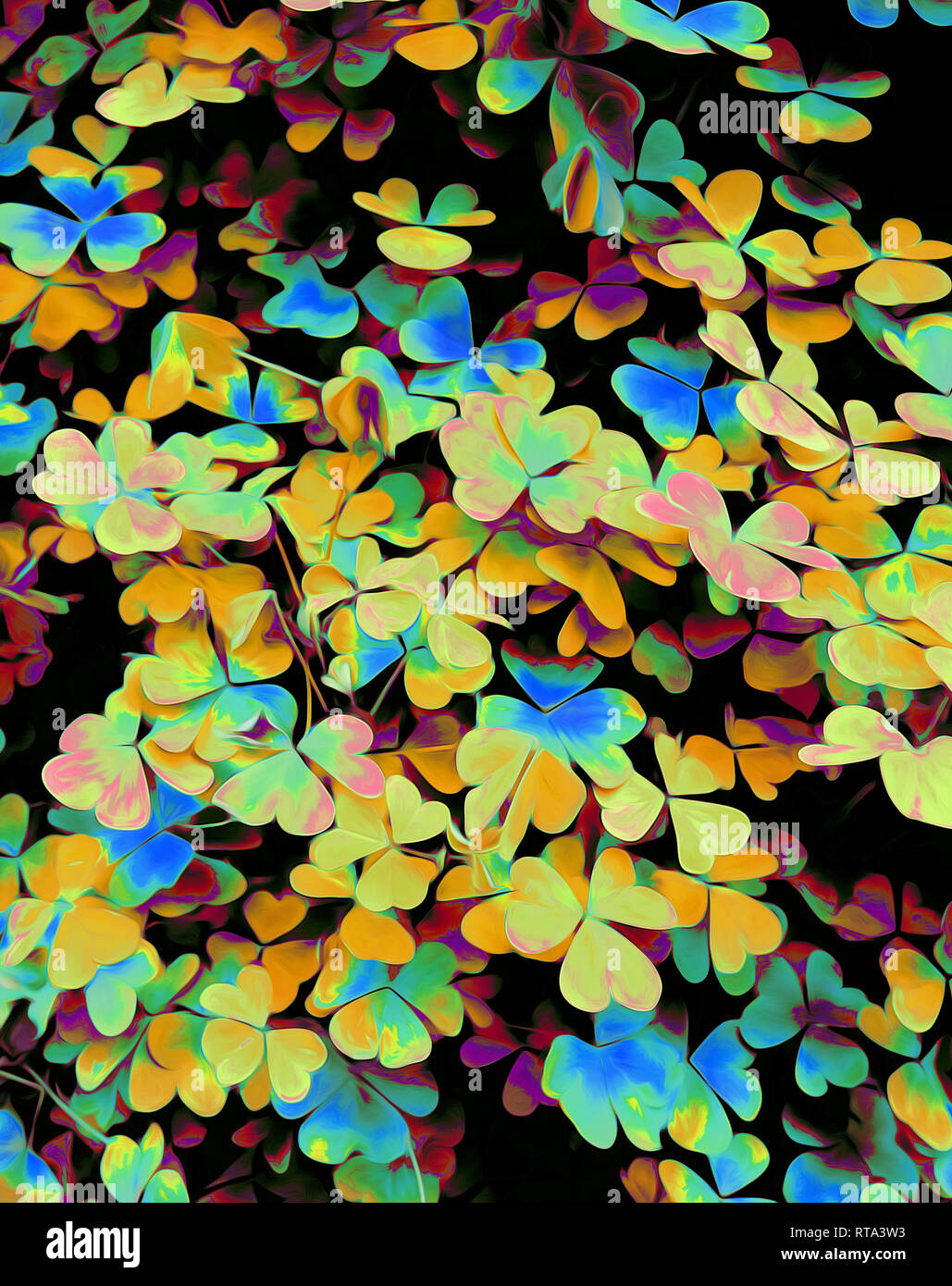 Clover leaves impression Stock Photo - Alamy