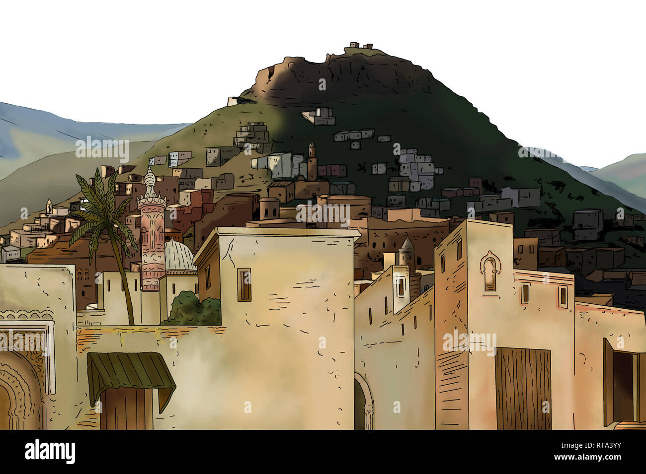 Town and buildings from middle east history Stock Photo - Alamy