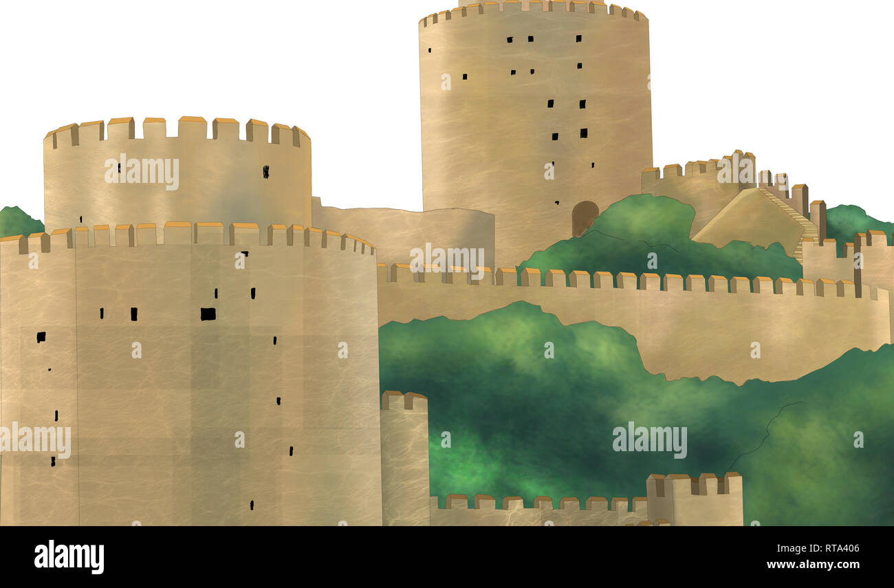 Medieval fortress wall Stock Photo - Alamy