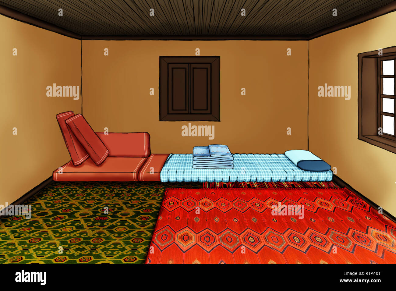 Inside view from middle eastern building Stock Photo - Alamy
