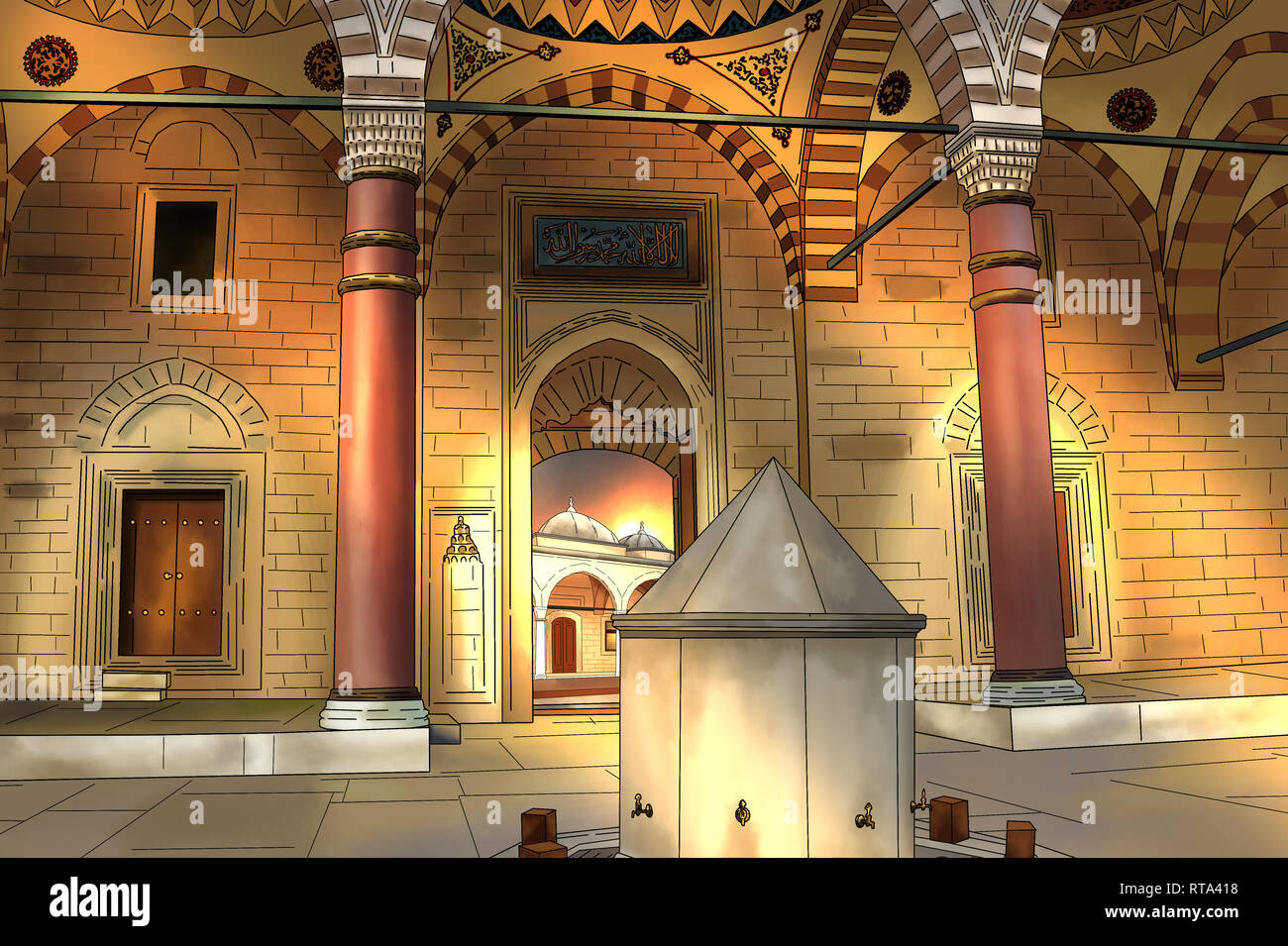 Temple building from middle east history Stock Photo - Alamy