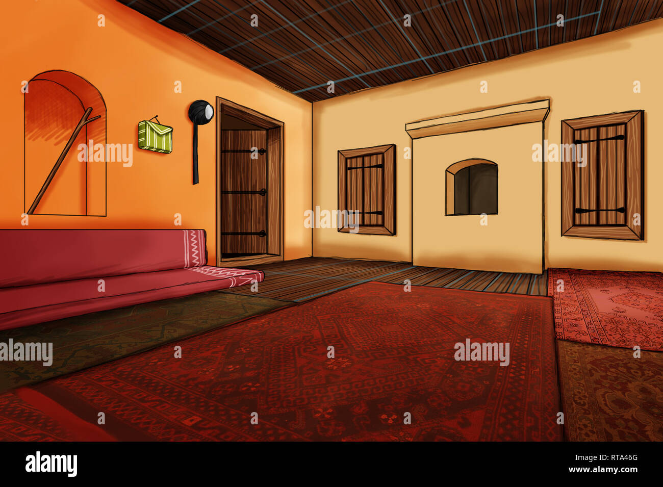 Inside view from middle eastern building Stock Photo - Alamy