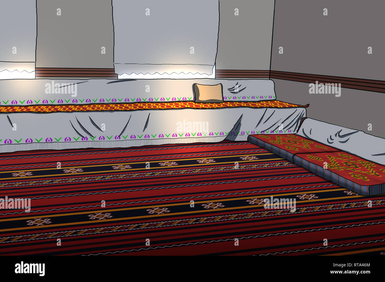 Inside view from middle eastern building Stock Photo - Alamy