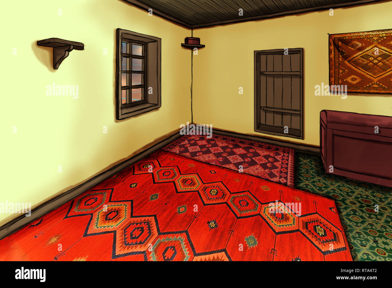 Inside view from middle eastern building Stock Photo - Alamy